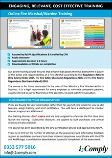 Online Fire Marshal Training | RoSPA-Assured | i2Comply