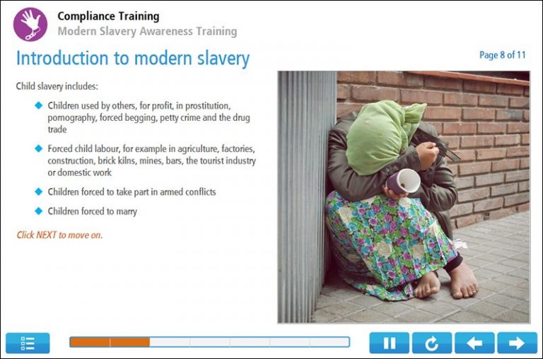 Modern Slavery Awareness Online Training Course | i2Comply