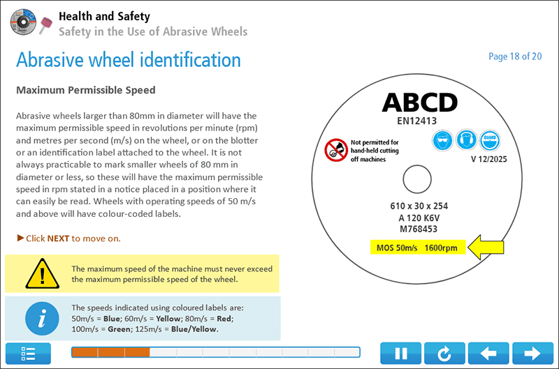 Online Abrasive Wheel Training | RoSPA-Assured | i2Comply